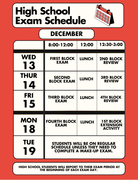 Pinnacle Classical Academy - High School Exam Schedule - 2023